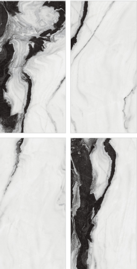 Black Panda Porcelain Glossy Tile - 60 x 120 CM - Fin and Furn – Fin ...